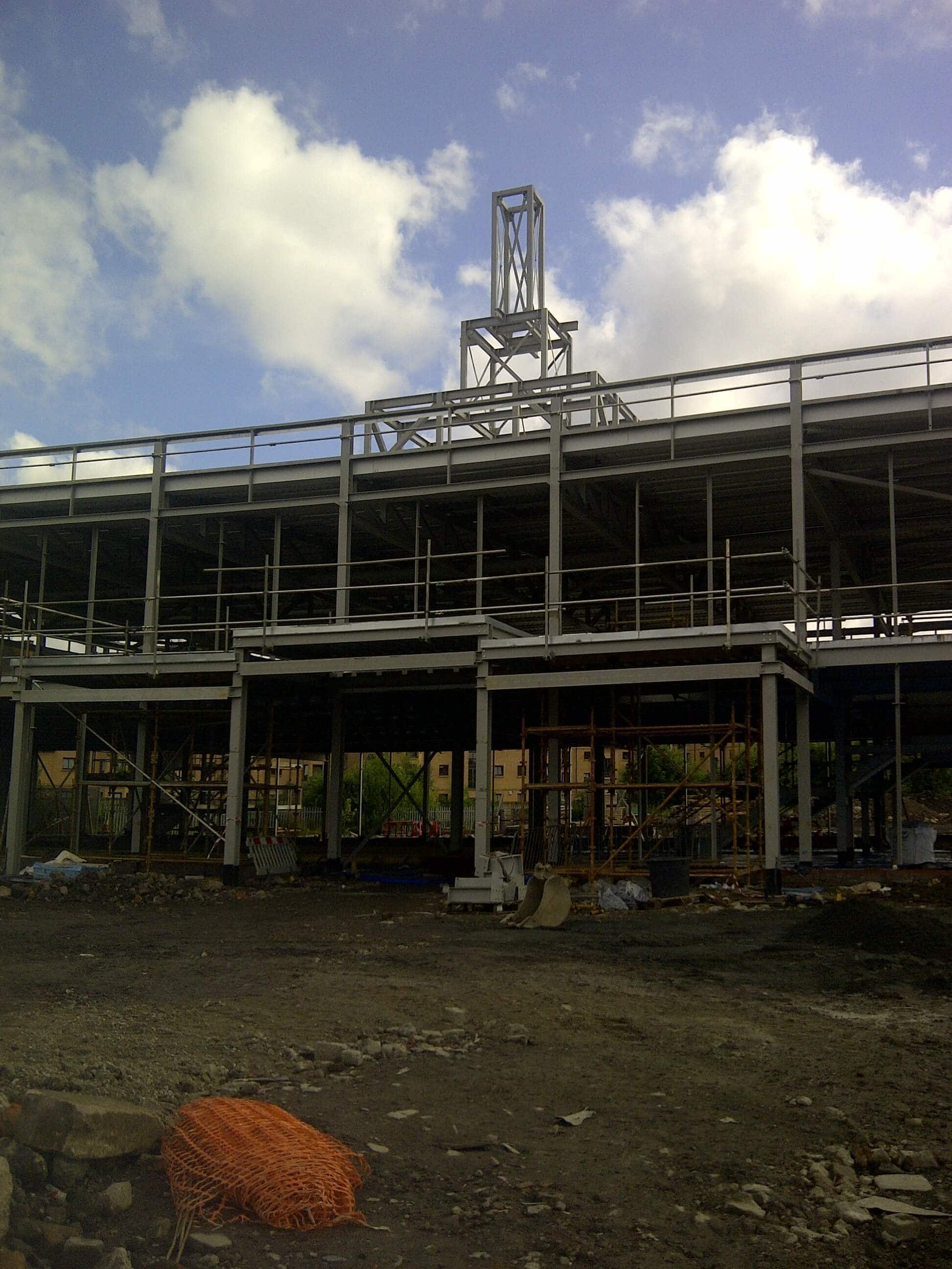 Steelwork complete on new Gurdwara - CRGP Surveyors Limited